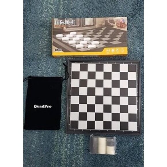 Toys | New Magnetic Travel Checkers Board Game Set Folding Board Family ...